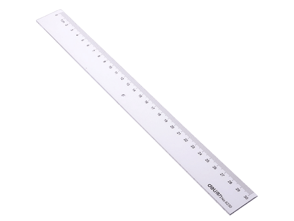 Deli 30cm Clear Ruler - Hadafy