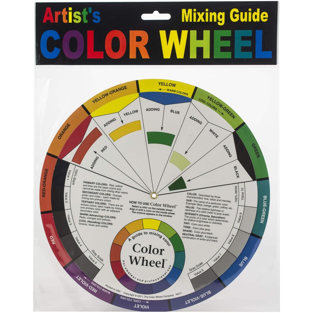 Color Wheel Co. 24cm Diameter Color Wheel Mixing Guide - Hadafy