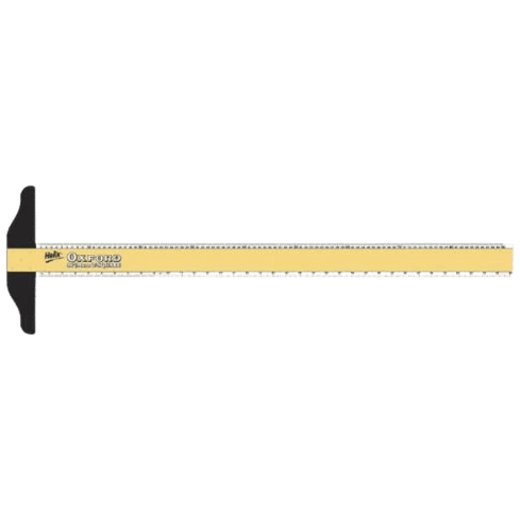 Helix Oxford Wood T-Square Ruler with Acrylic Edges (60 cm) - Hadafy