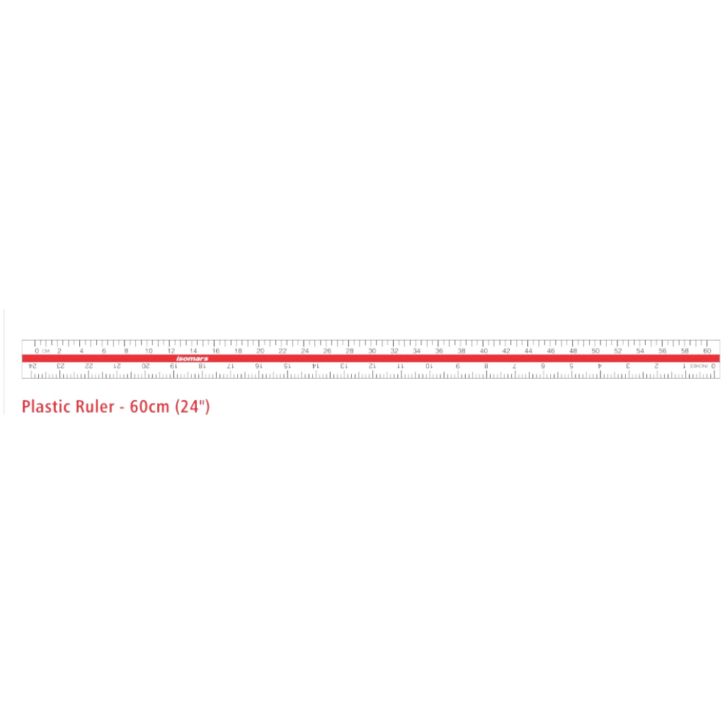 Isomars 60 cm Designer's Thick Plastic Ruler - Hadafy