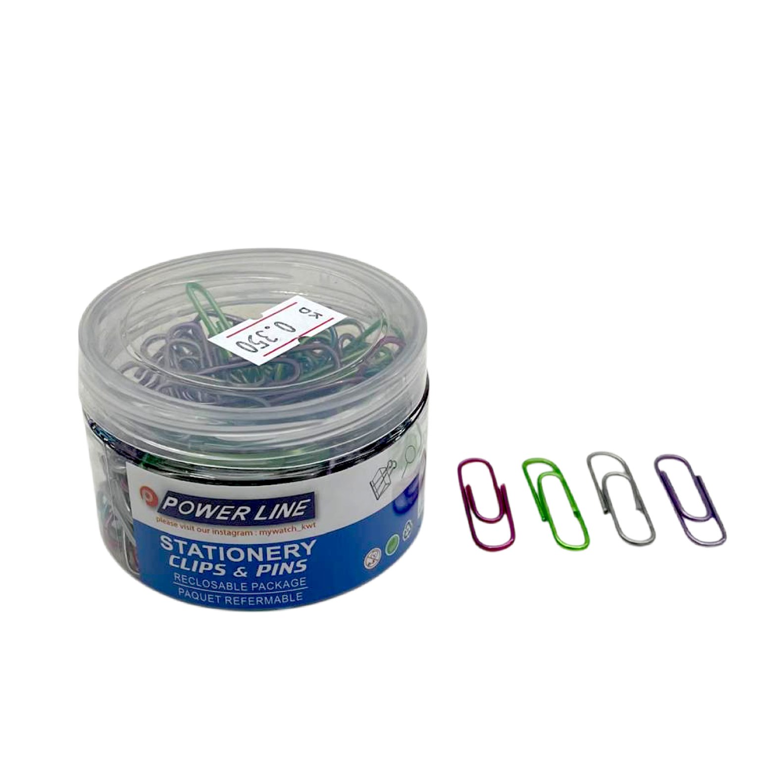 Power Line Colored Paper Clips - Hadafy