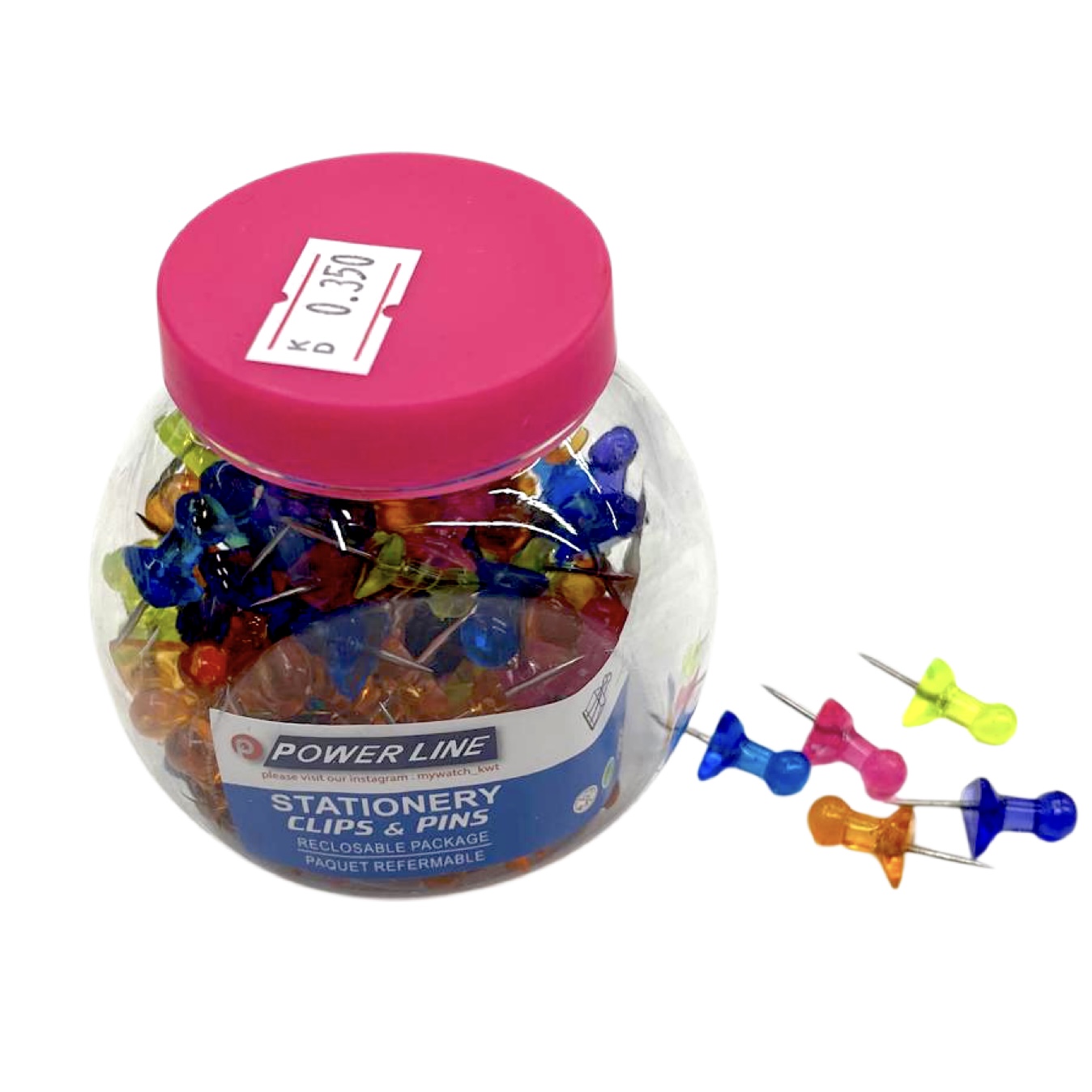 Power Line Colored Push Pins - Hadafy