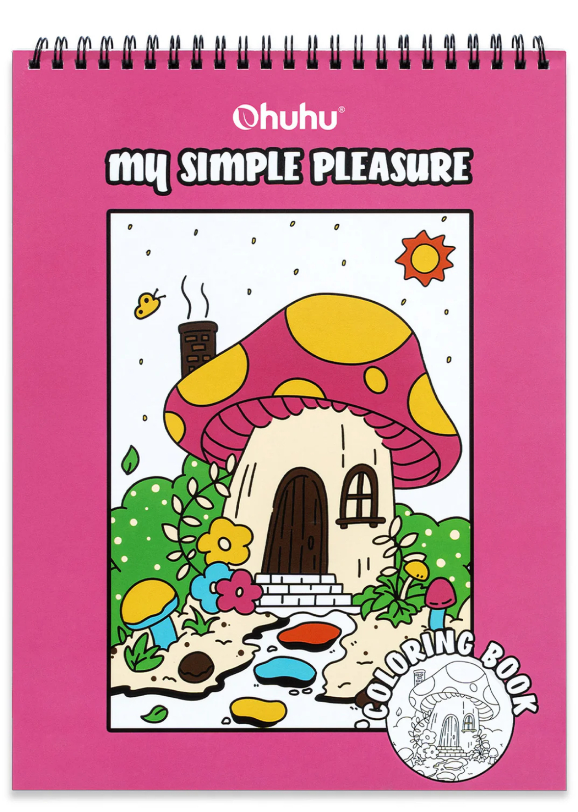 Ohuhu 260 GSM My Simple Pleasure Double Sided Bleed Proof Coloring Book ...