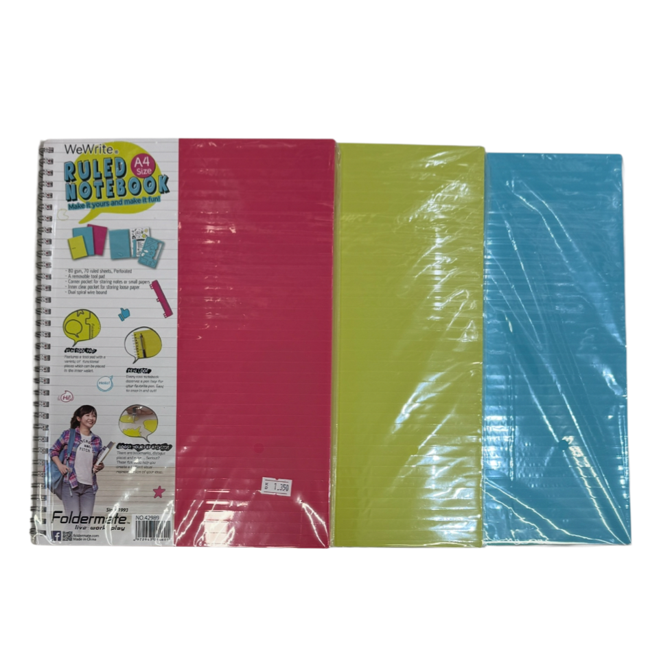 Foldermate A4 80 GSM Perforated 3 Subject Notebook (120 Sheets ...