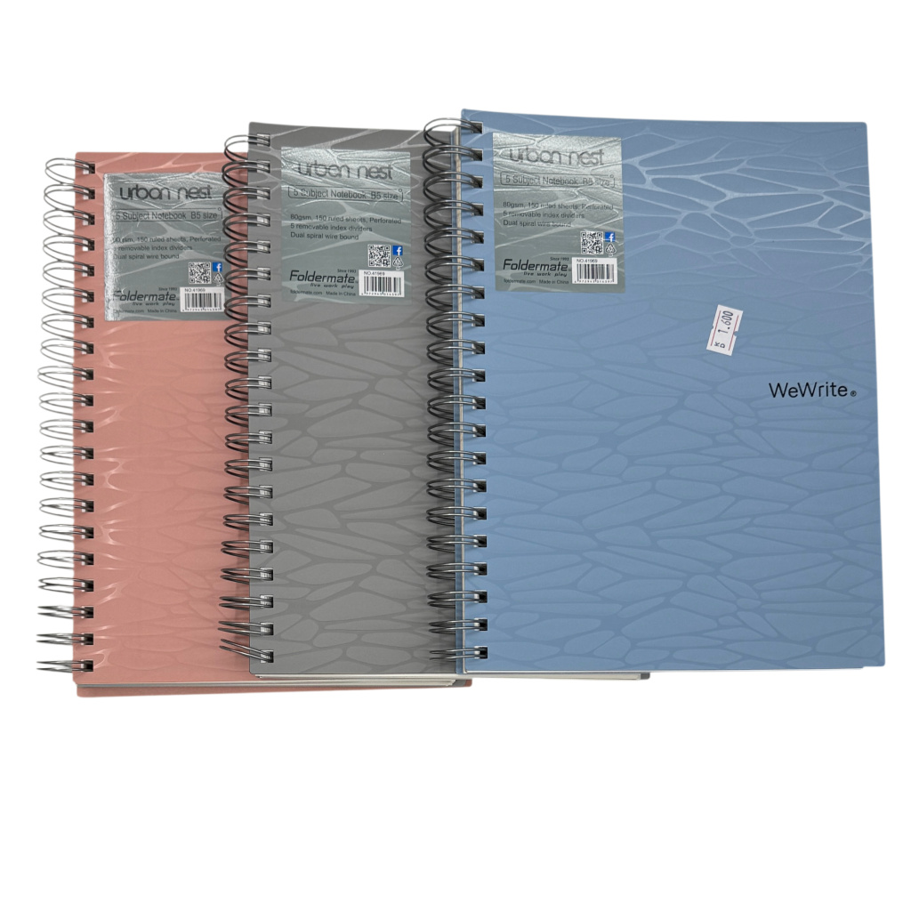 Foldermate A4 80 GSM Urban Nest Perforated 5 Subject Notebook (150 ...
