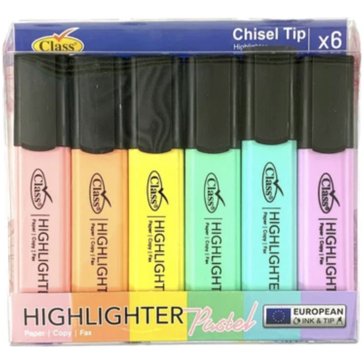 Class Pastel Mini Highlighter Set | 6 Soft Colors
