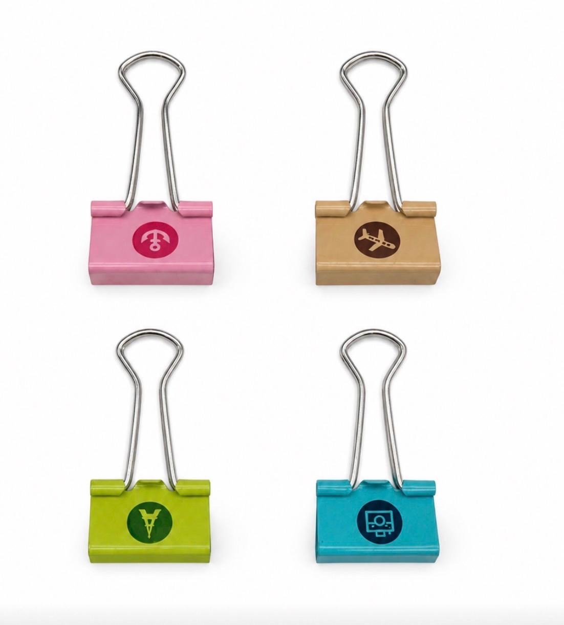 Deli 25mm Colored Binder Clips (Set of 24)